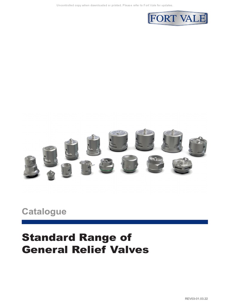 Fort Vale Reliefvalve Catalogue PDF | PDF
