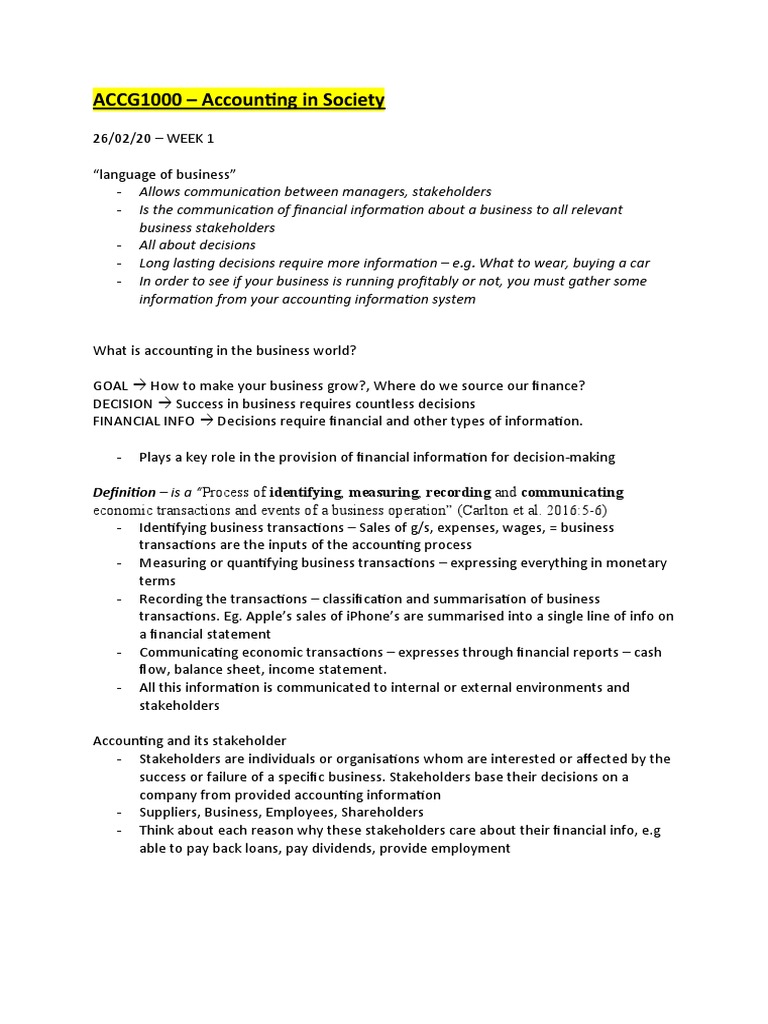 Accounting in Society: An Introduction to the Role of Accounting in ...