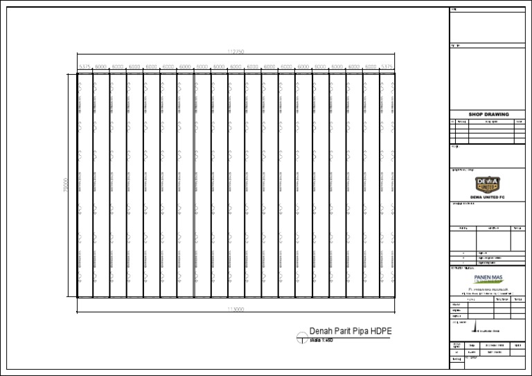 Denah Parit Pipa HDPE 1:450 | PDF