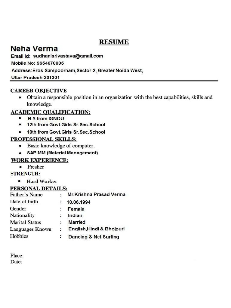 Neha Resume - Copy-2-3 PDF | PDF