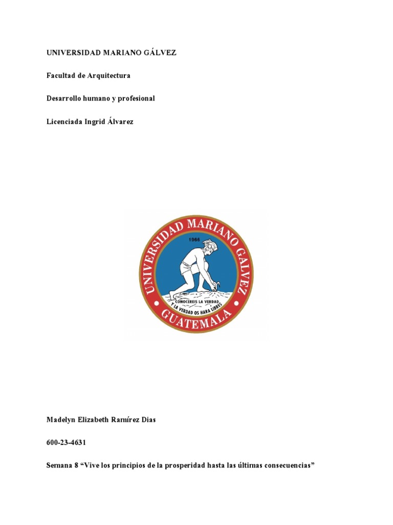 Vive Los Principios de La Prosperidad Hasta Las Ultimas Consecuencias. | PDF
