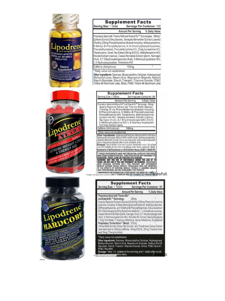 Fichas Técnicas Lipodrene | PDF