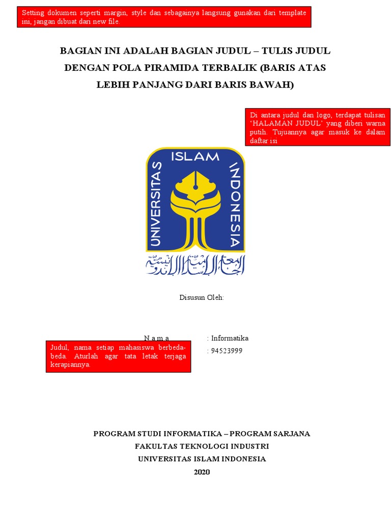 Template Skripsi Final Versi2020 | PDF