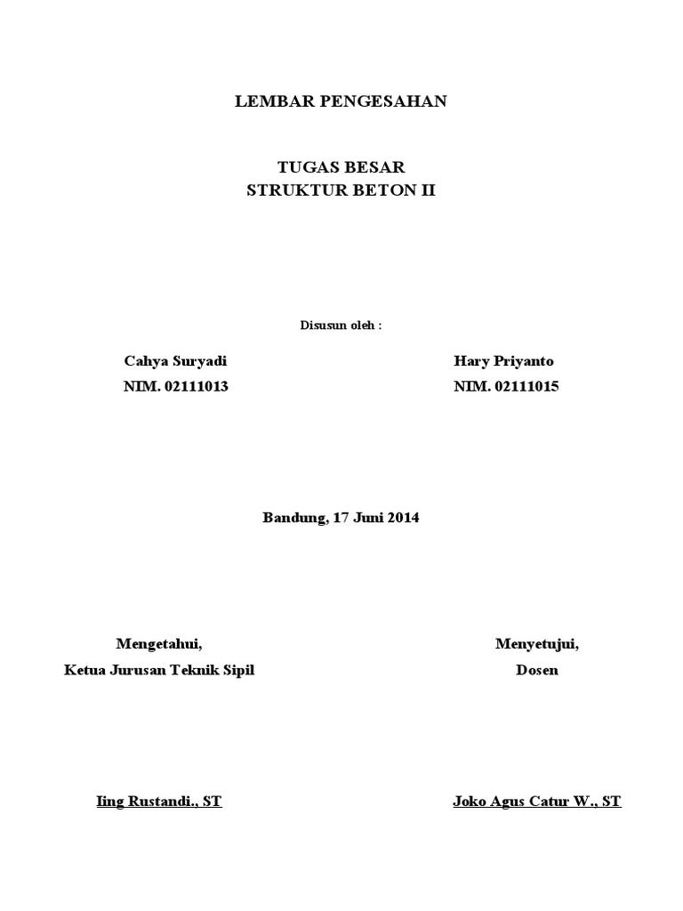 Lembar Pengesahan | PDF