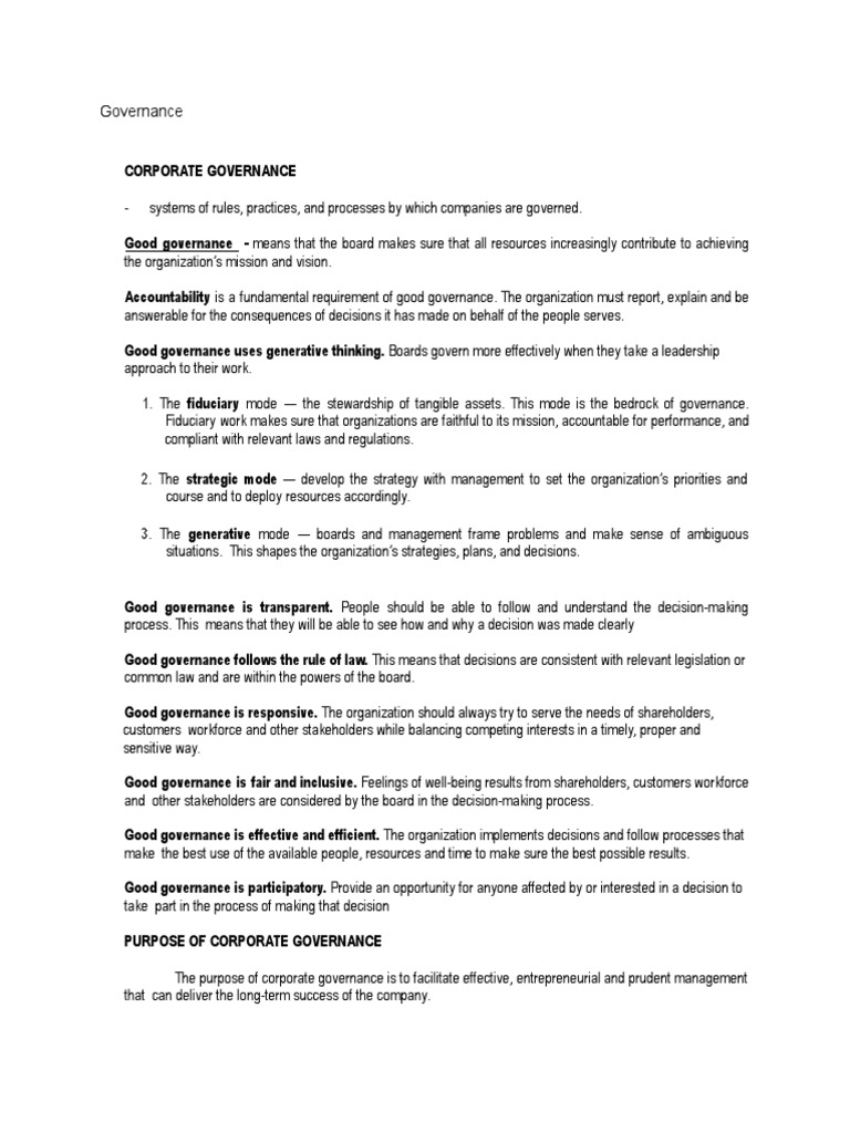 Corp Governance Reviewer | PDF | Audit | Governance