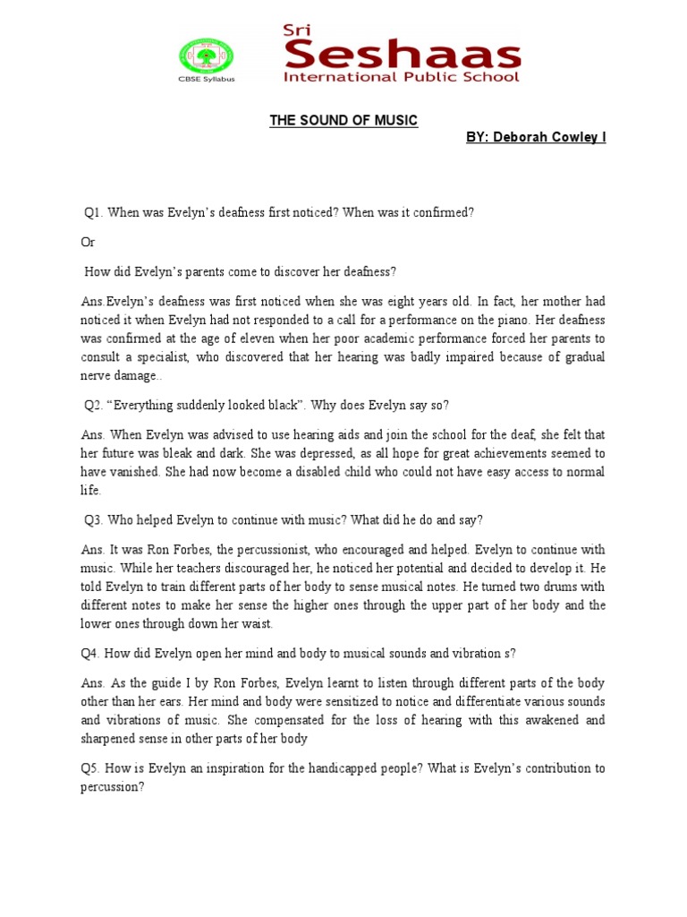 The Sound of Music-1 | PDF | Hearing Loss