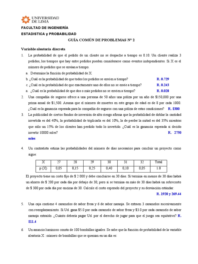 Guía Común 2 EyP 2023-1 | PDF