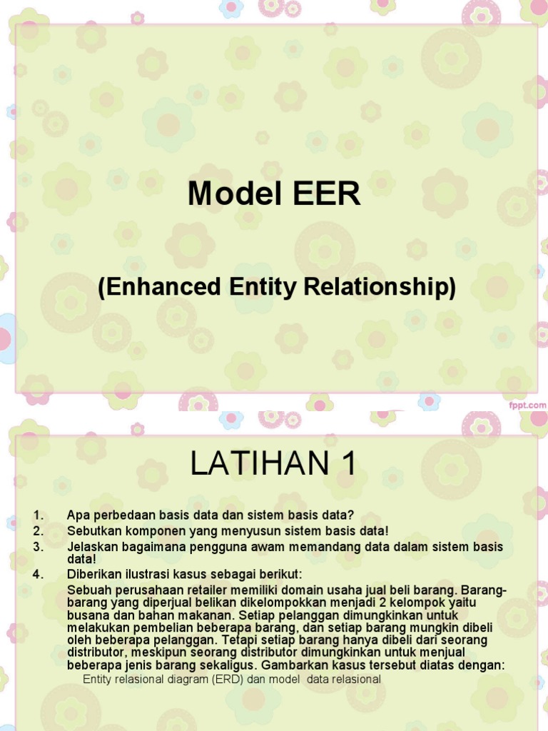 Bab 2 - ENCHANCED ENTITY RELATIONSHIP (EER) | PDF