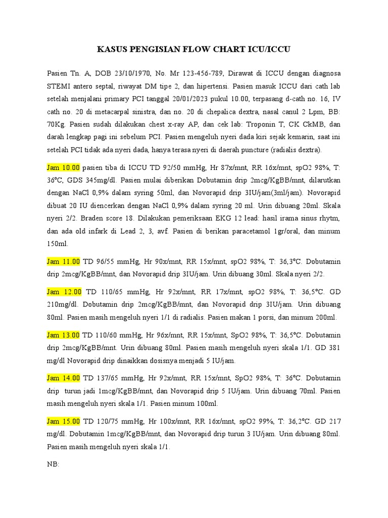 KASUS PENGISIAN FLOW CHART ICU ICCU.docx | PDF