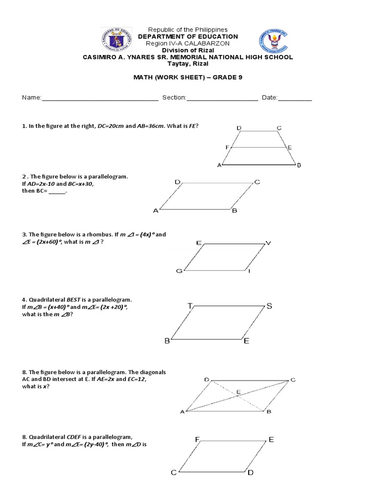 Q3-ACTIVITY-SHEET-quadrilaterals-Copy | PDF