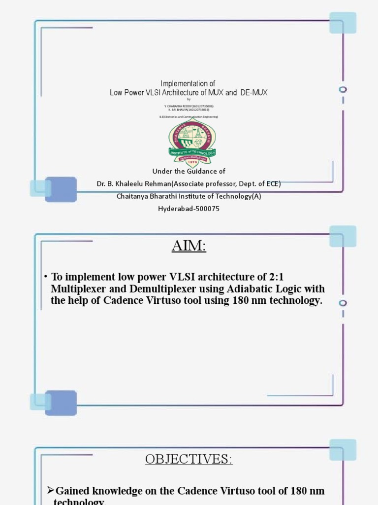 Low Power VLSI MUX/DEMUX Design | PDF