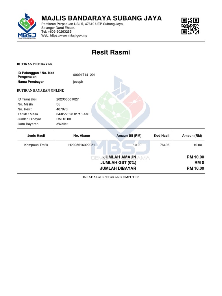 MBSJ Saman PDF | PDF