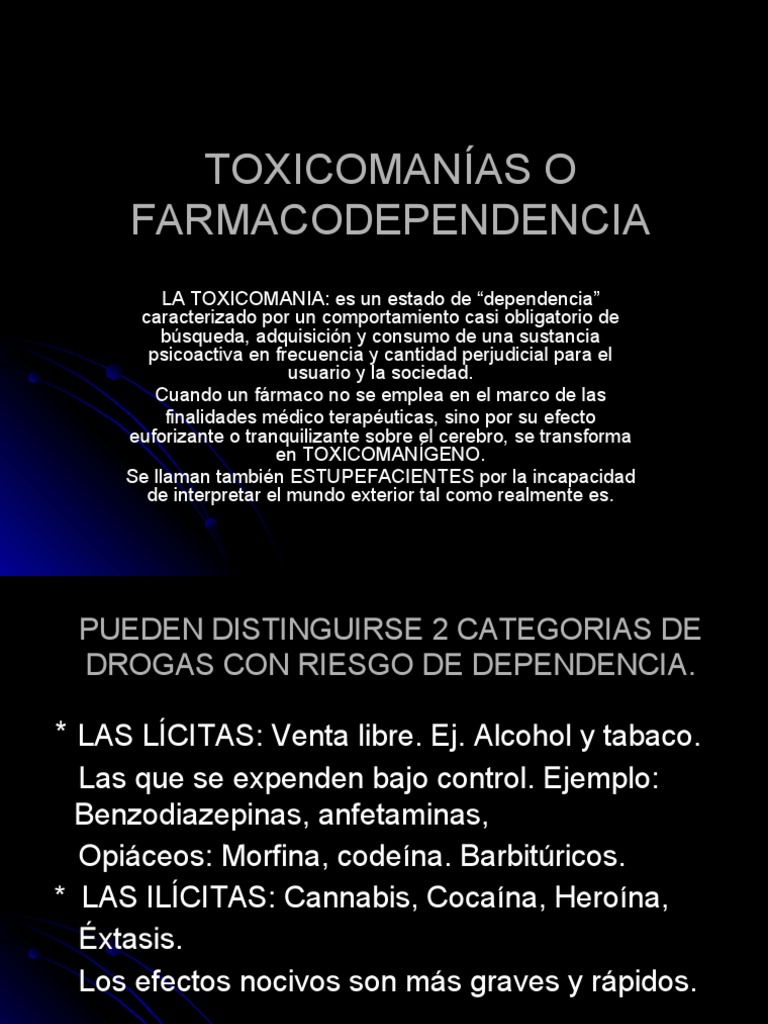 Toxicomanía | PDF | Salud y bienestar