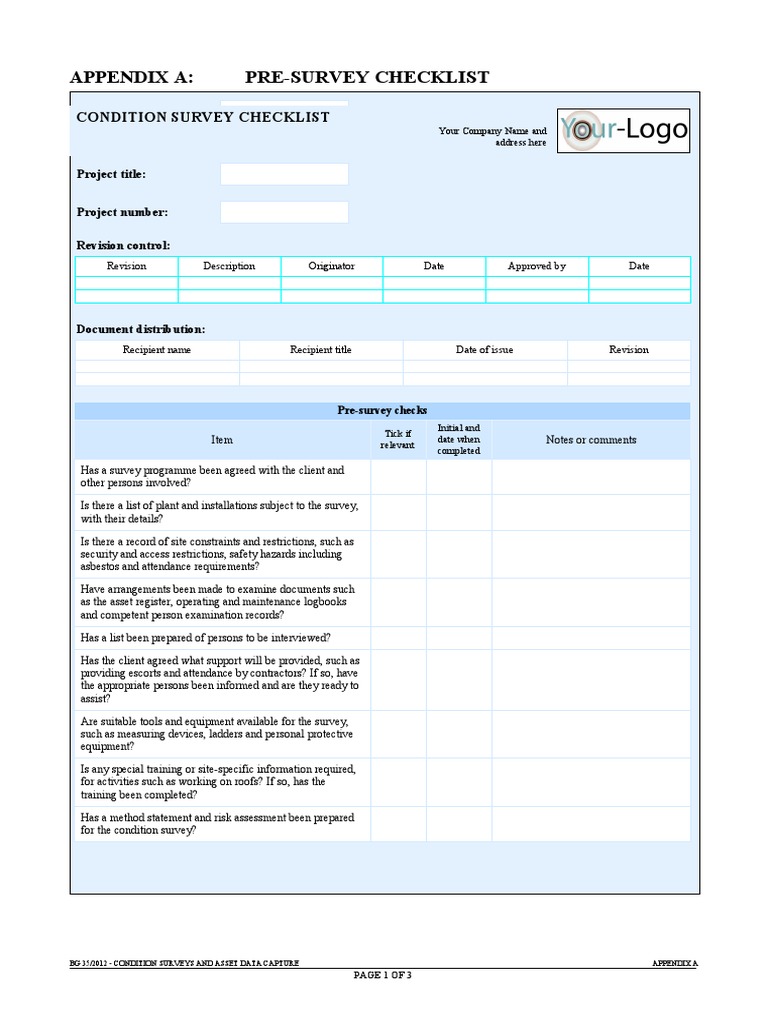 Condition Surveys and Asset Data Capture | PDF