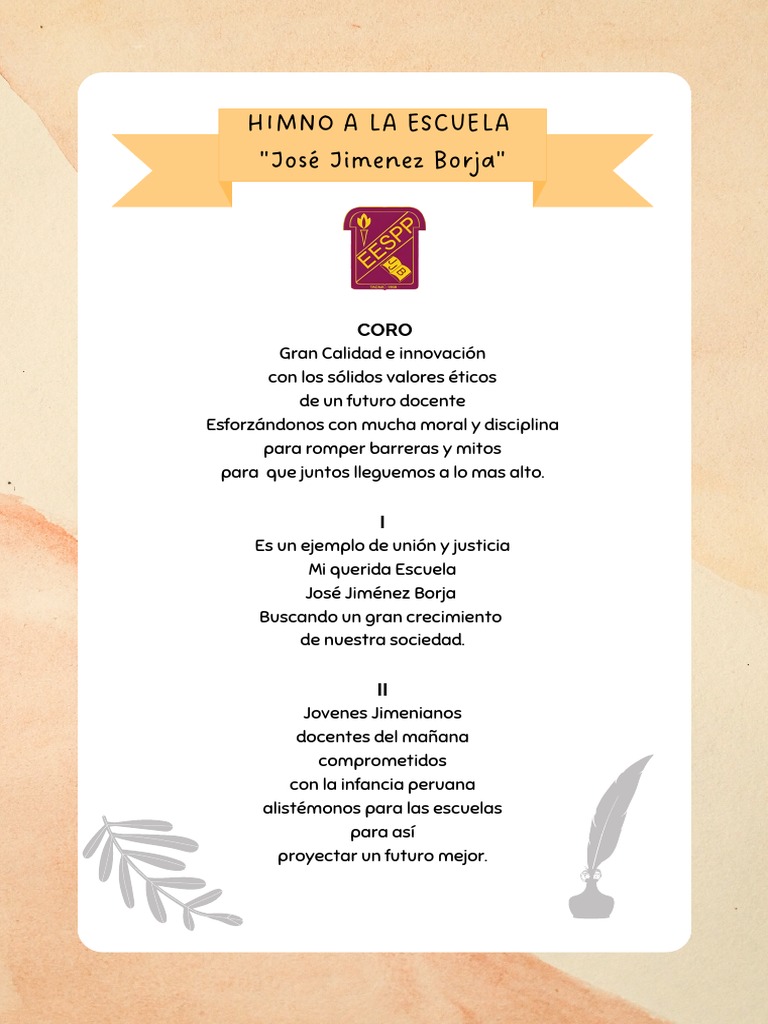 Himno Escuela | PDF
