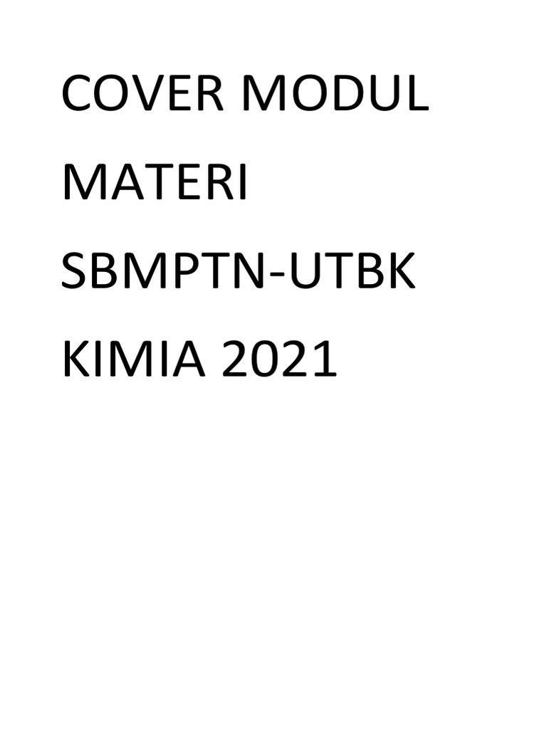 (Kimia) Modul SBMPTN-UTBK 2021 | PDF
