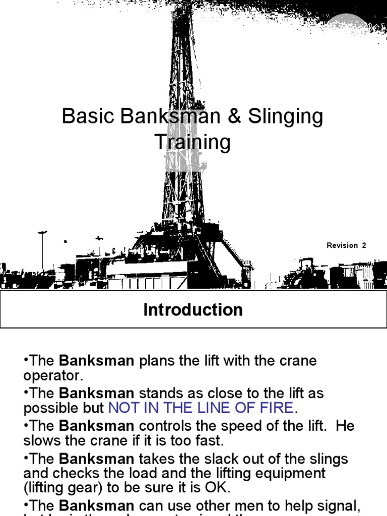 Banksman & Slinging Safety Training Guide | PDF