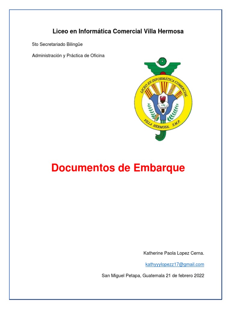 Documentos clave para el comercio internacional: Conocimiento de embarque, certificado de origen ...