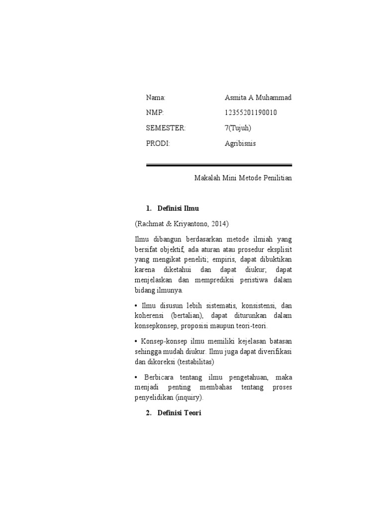 Makalah Asmita | PDF