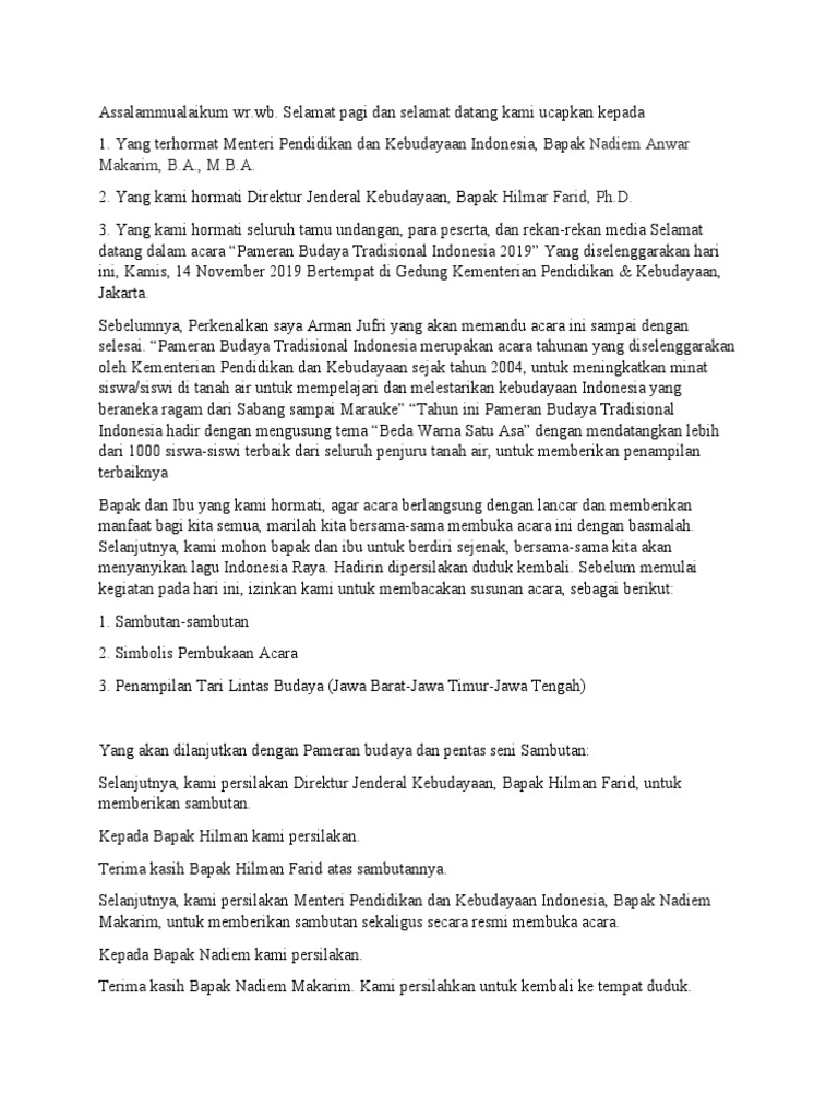 Teks MC Semi Formal | PDF