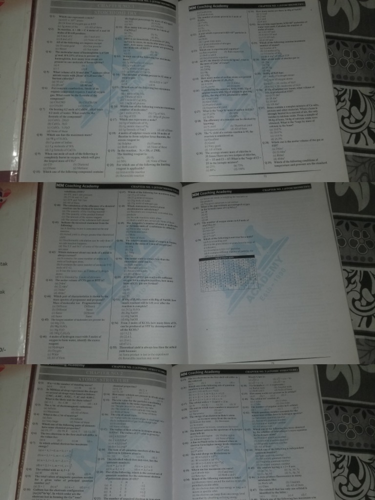 MM Chemistry MCQS PDF | PDF