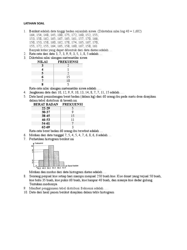 Soal Ulangan MTK | PDF