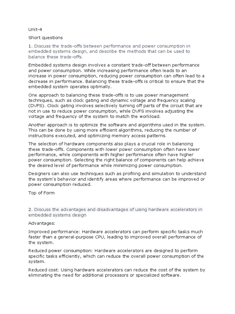 Embedded Unit-4 | PDF | Program Optimization | Embedded System