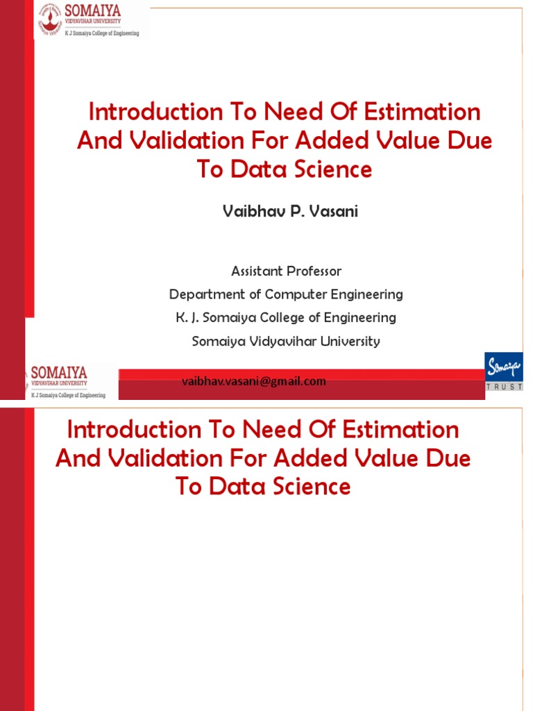 1.4 Intro To Need of Estimation and Validation PDF | PDF | Variance | Bias Of An Estimator