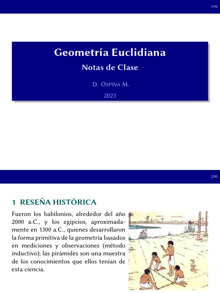Notas de Clase Geometria Euclidiana - 230324 - 191628 | PDF