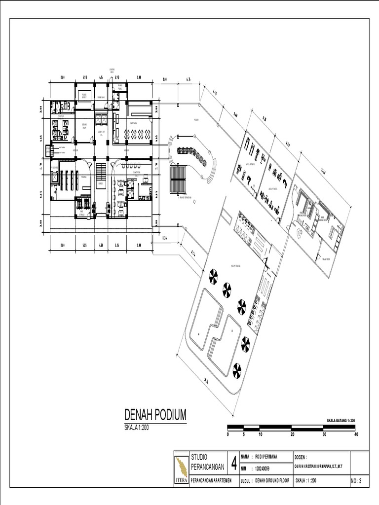 3.denah Podium PDF | PDF