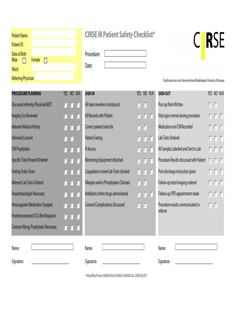 IR Checklist New | PDF