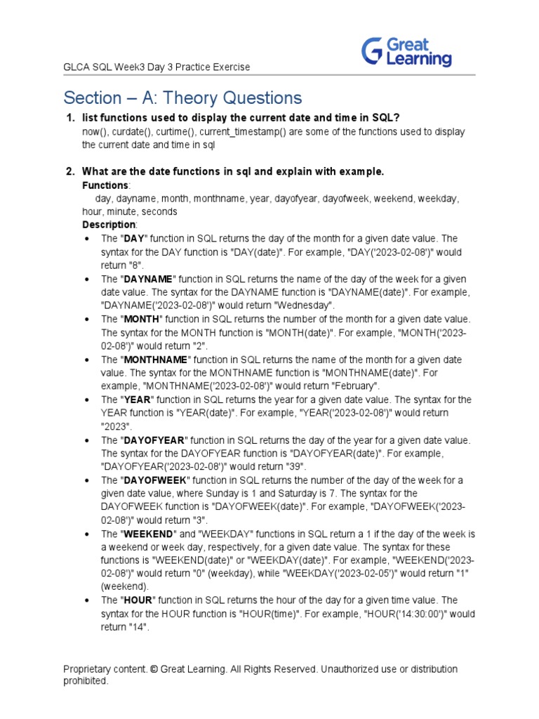 C3 WK03 DY03 PracticeExercise+ +solutions | PDF | Computers