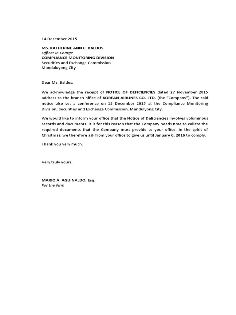 Letter To Sec PDF