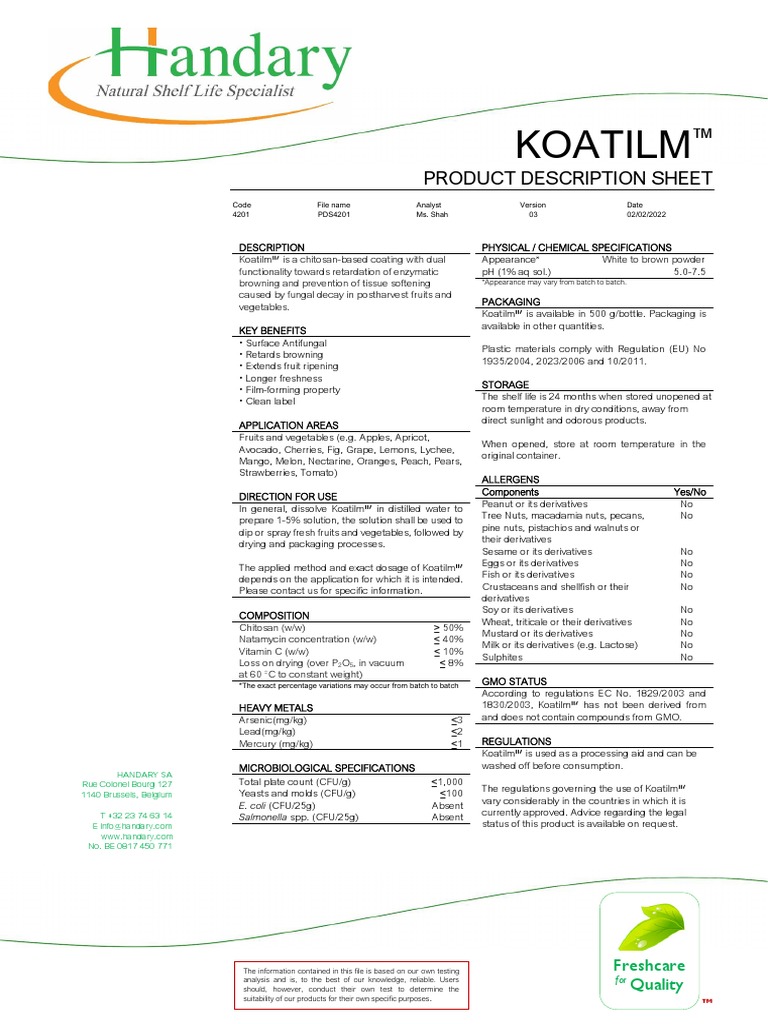 Koatilm-Biocoating Description 100060 PDF | PDF
