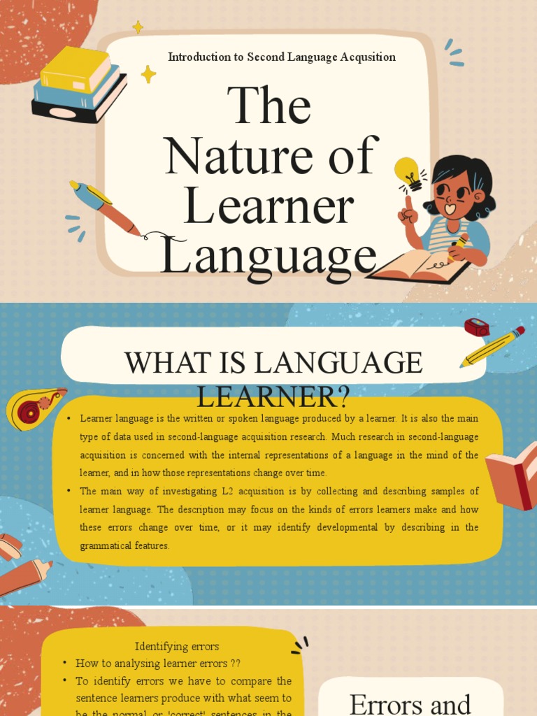 The Nature of Learner Language | PDF