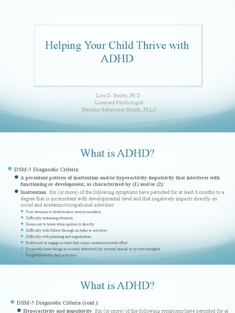St. Johns ADHD Presentation | PDF