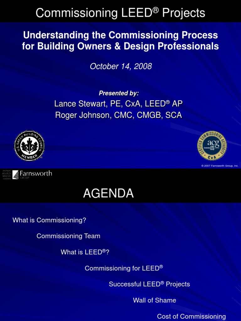 Farnsworth-Commissioning For LEED | PDF | Leadership In Energy And ...