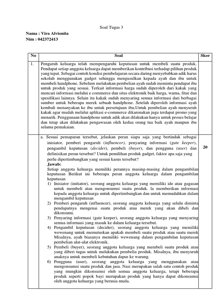 EKMA4567 - Tugas 3 - Vira Alvionita | PDF | Karier & Perkembangan | Bisnis