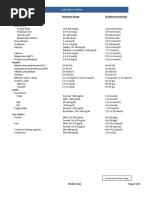 NBME Laboratory Reference Values | PDF | Creatinine