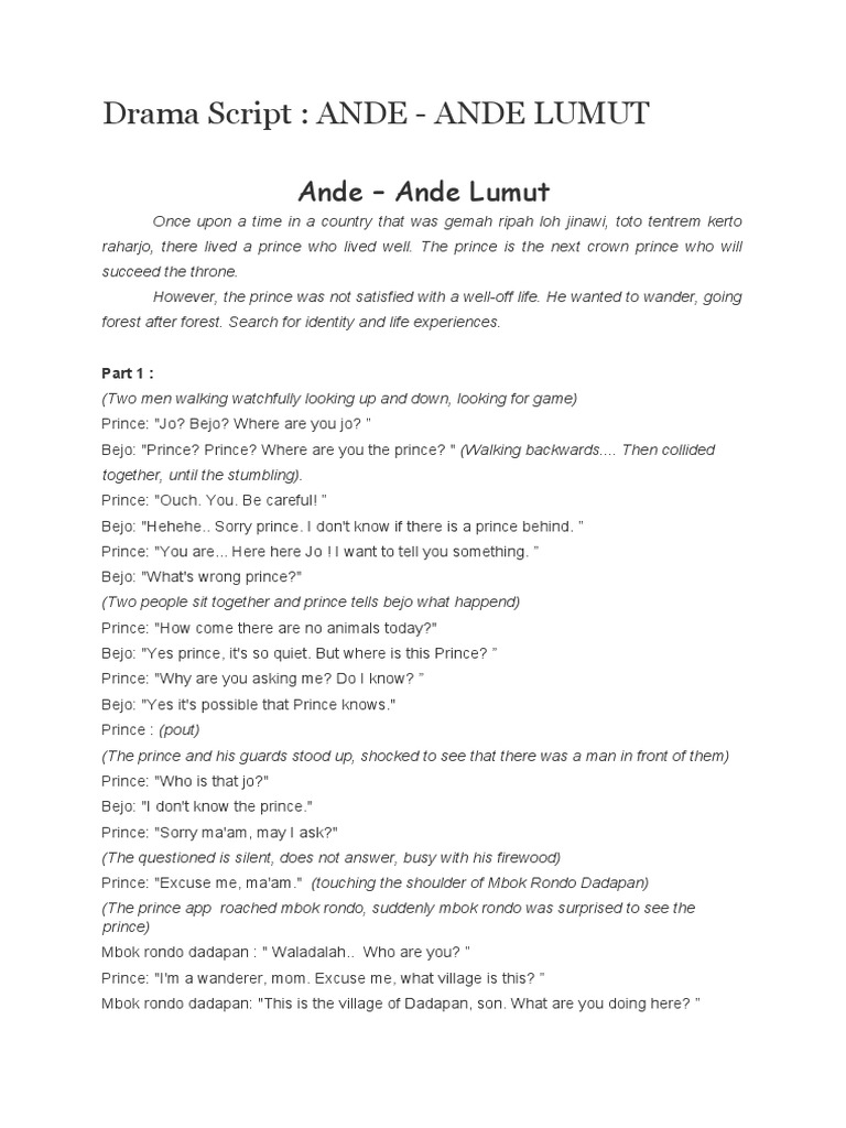 Naskah ANDE ANDE LUMUT | PDF