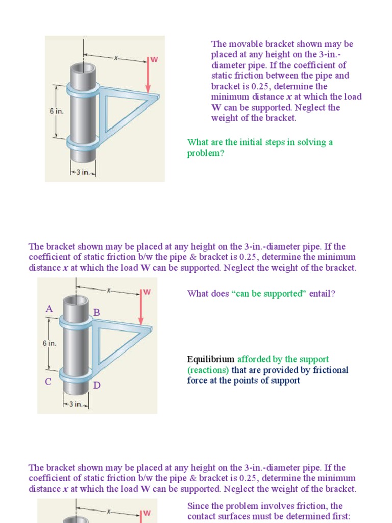 Bracket-Problem Pps | PDF | Friction | Force