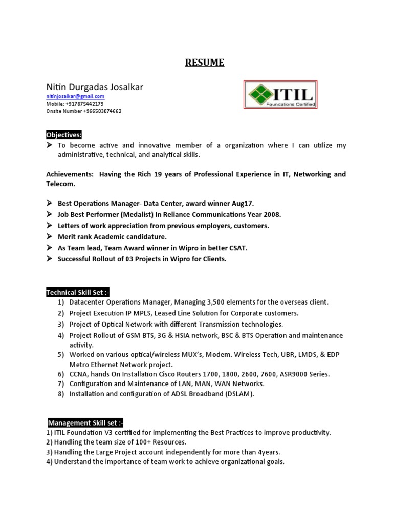 Naukri NitinDurgadasJosalkar (20y 0m) | PDF | Computers