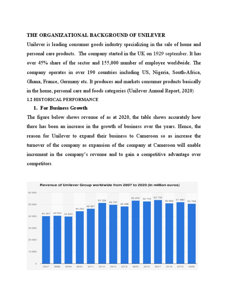 The Organizational Background of Unilever: 1929 September | PDF