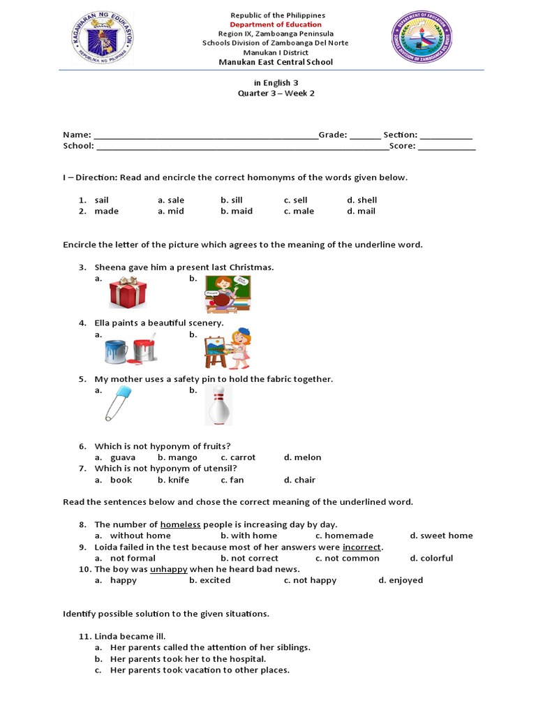 3rd-grading-english | PDF