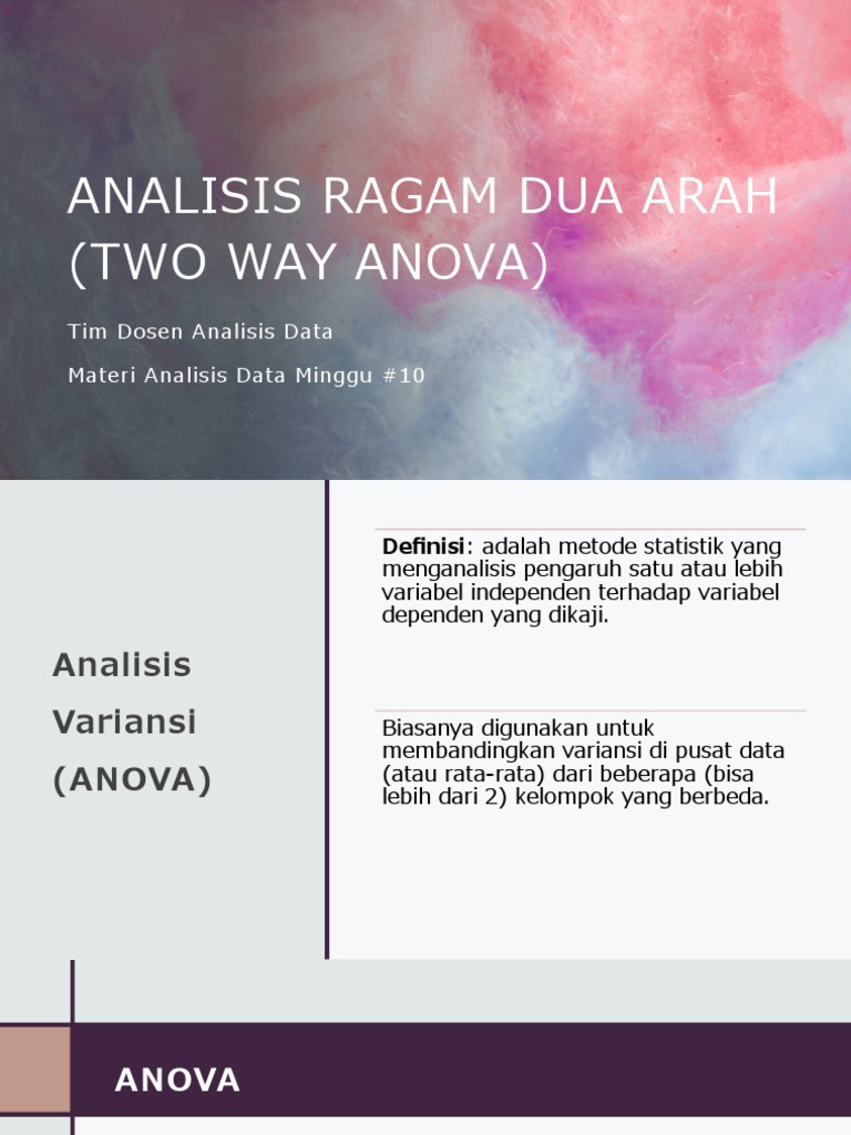 Analisis Data Minggu #10_Anova dua arah_rev | PDF