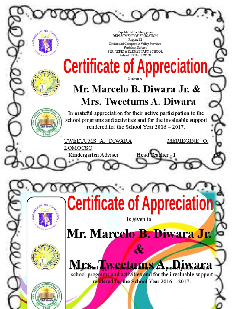 Parents Certificates | PDF