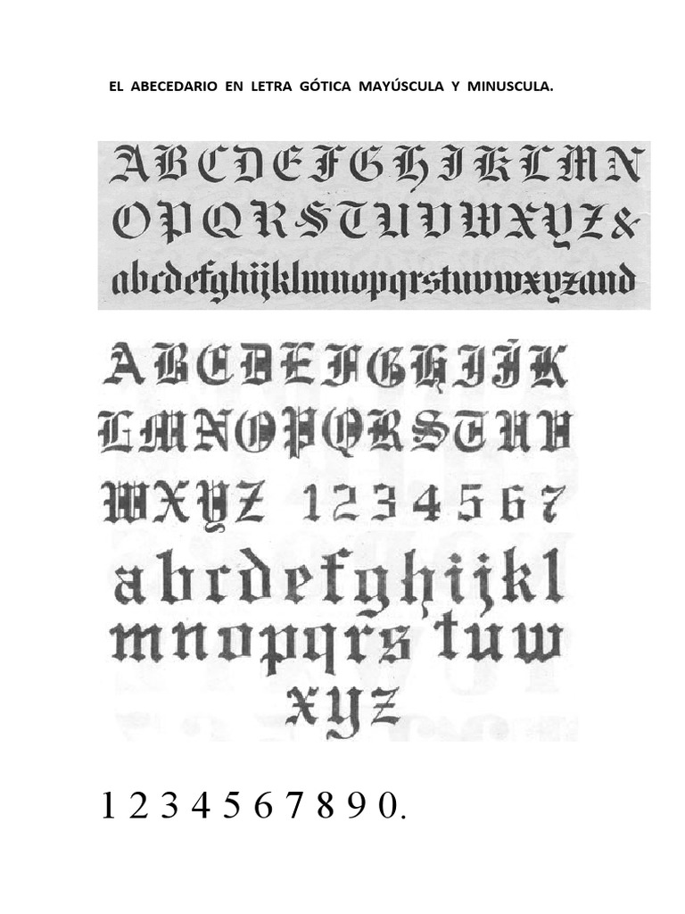 EL ABECEDARIO EN LETRA GÓTICA MAYÚSCULA Y MINUSCULA | PDF