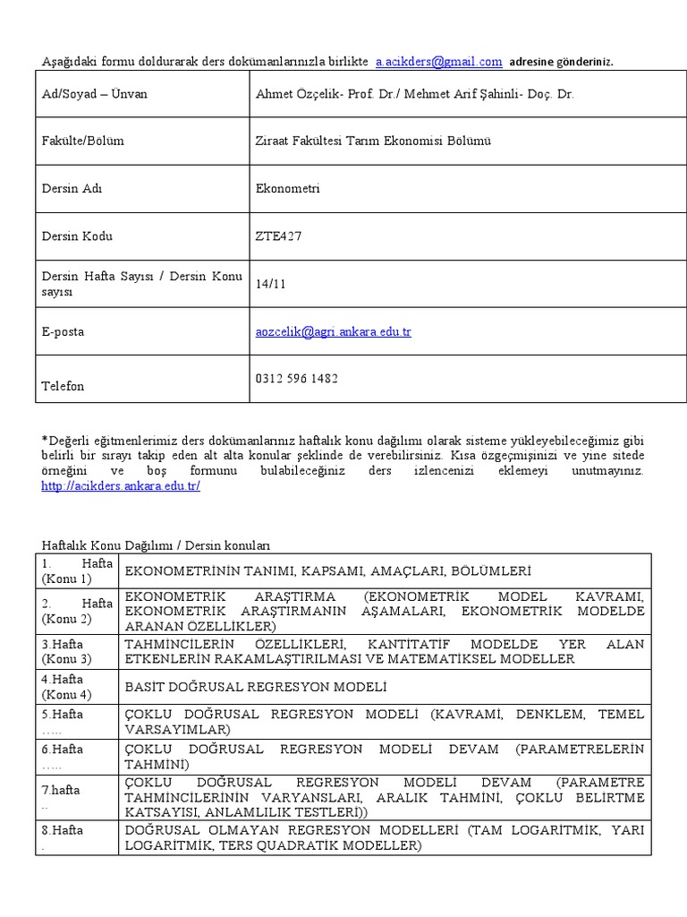 Ekonometri.doc | PDF