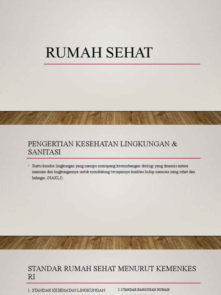 Materi Rumah Sehat | PDF