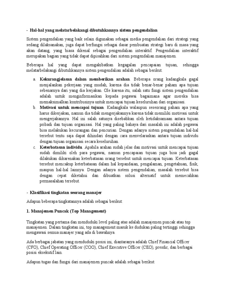 Diskusi 1 Sistem Pengendalian Manajemen | PDF | Pengembangan Diri